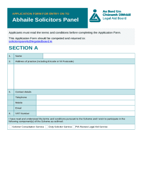 Application and Claim s - LAB - Legal Aid Board Doc Template | pdfFiller