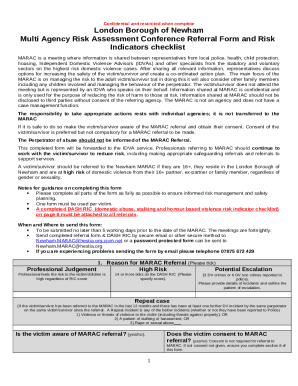 Marac Referral - London - Newham Council Doc Template | pdfFiller