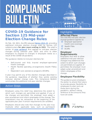 Section 125 Mid-Year Election Change Rules Expanded ... Doc Template ...