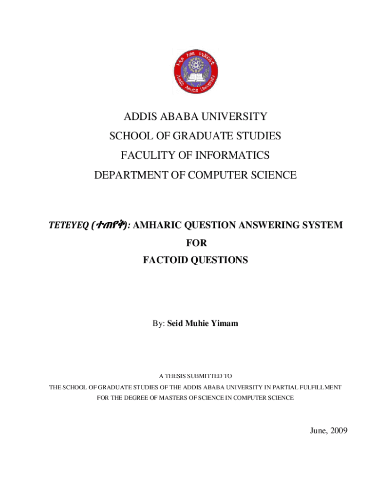 Fillable Online A Web Based Amharic Question Answering System for ...
