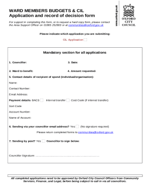 WARD MEMBERS BUDGETSApplication and record of decision Doc Template ...
