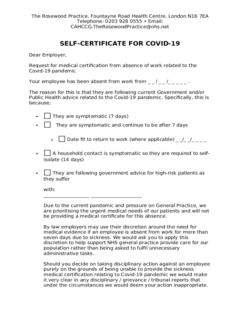 Request for medical certification from absence of work related ... Doc Template | pdfFiller