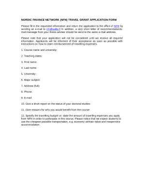 NORDIC FINANCE NETWORK (NFN) TRAVEL GRANT APPLICATION - nfn aalto Doc ...