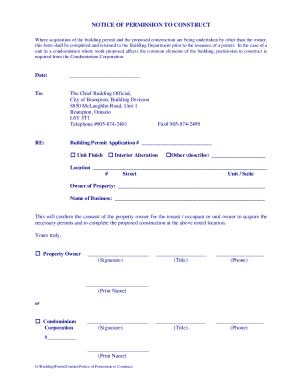 Fillable Online Building Permit Requirements Change of Use (Under ...