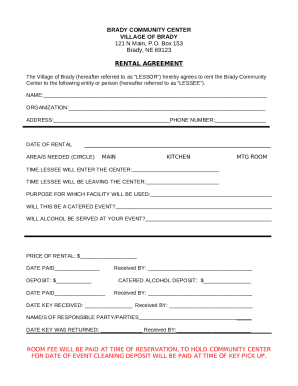 rental agreement Doc Template | pdfFiller