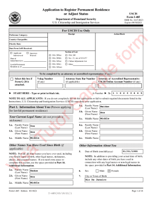 Fillable Online I-485 Application to Register Permanent Residence or ...
