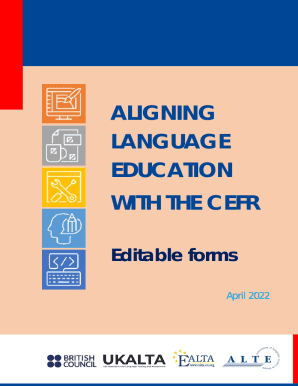 CEFR Alignment Editable s - British Council Doc Template | pdfFiller
