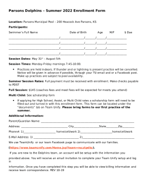 HOMMOCKS POOL MEMBERSHIP APPLICATION 2023 Doc Template | pdfFiller