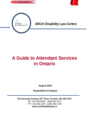 Who can get Attendant Services? - ARCH Disability Law Centre Doc ...