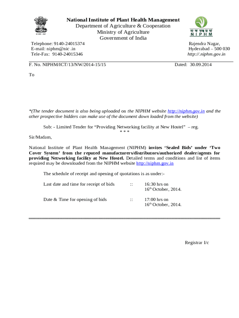 GUIDELINES FOR NIPHM SCHEME National Institute of ... - niphm gov Doc ...