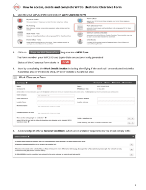 Fillable Online WPCG Electronic Clearance Form Fax Email Print - pdfFiller