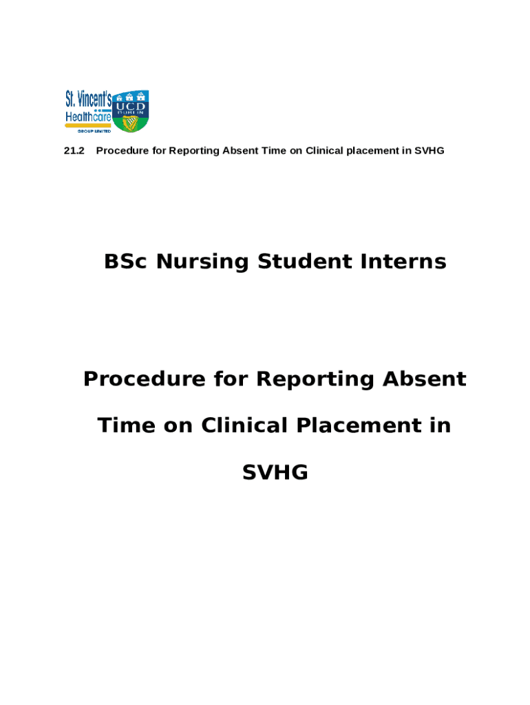 Guidelines for Absence from Clinical Placement due to ... - AIT Doc Template | pdfFiller