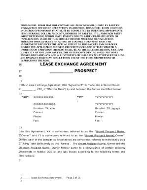 LEASE EXCHANGE AGREEMENT Doc Template | pdfFiller