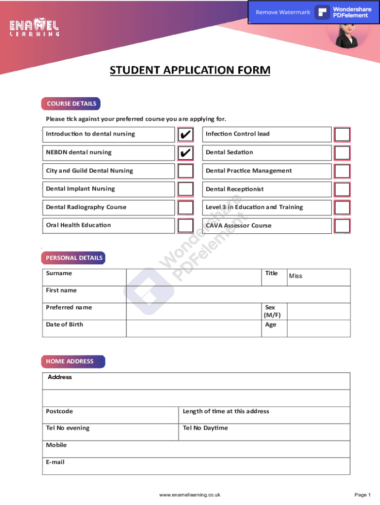 Fillable Online What is Enamel Learning? It is the first career progression ... Fax Email Print ...