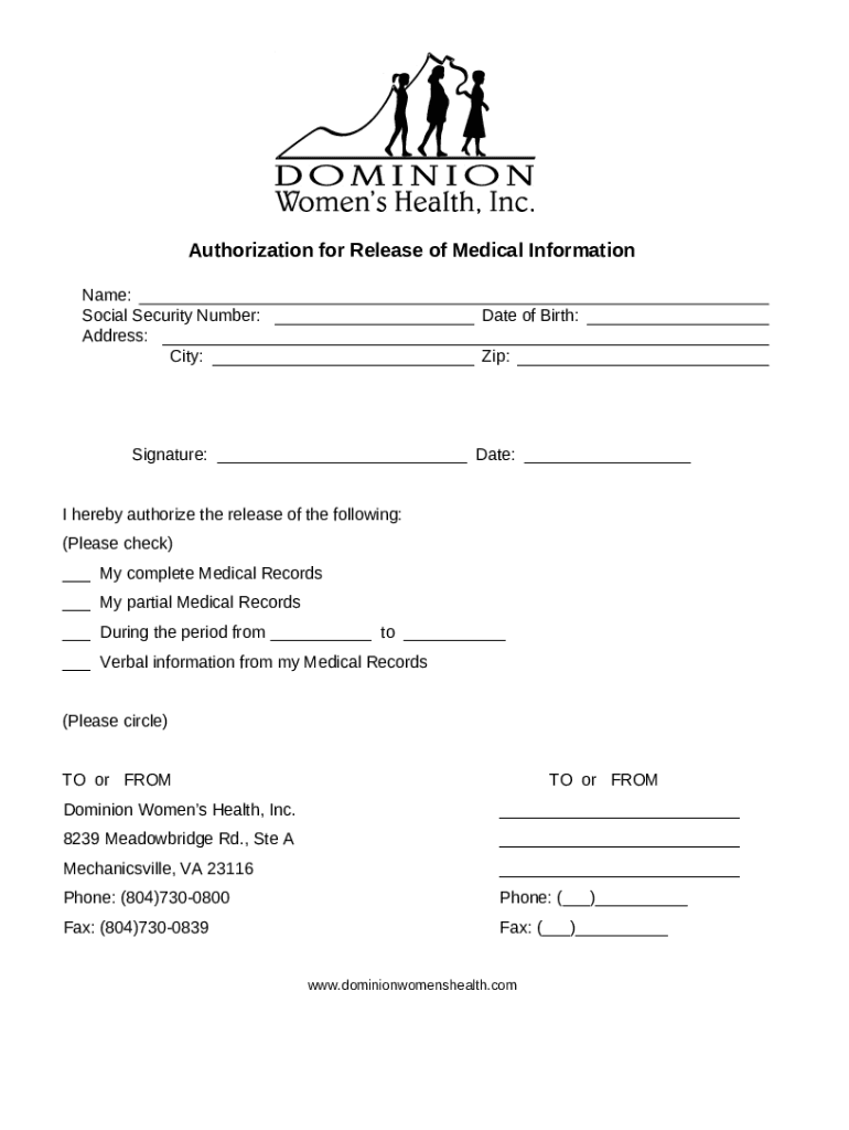 Authorization to Release and Disclose Patient Ination Doc Template | pdfFiller