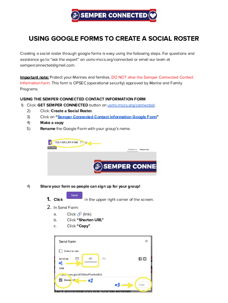 Fillable Online Using Google Forms to Create a Social Roster Fax Email ...