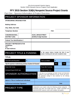 Part Two: Section 319 Grant Project Work Plan - Ohio EPA - epa ohio Doc ...