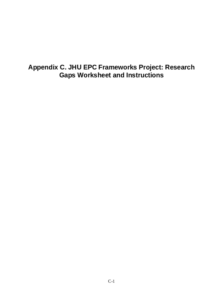 Development of a framework to identify research gaps from ... Doc Template | pdfFiller