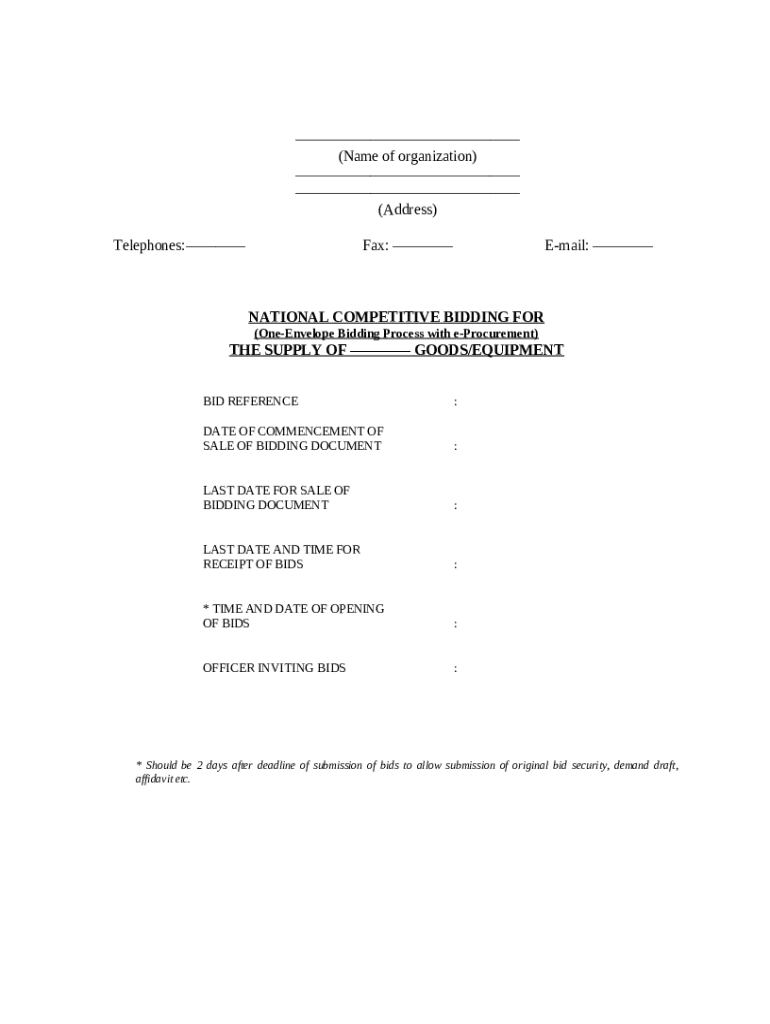 The bidding process in procurement - Executive Compass Doc Template ...