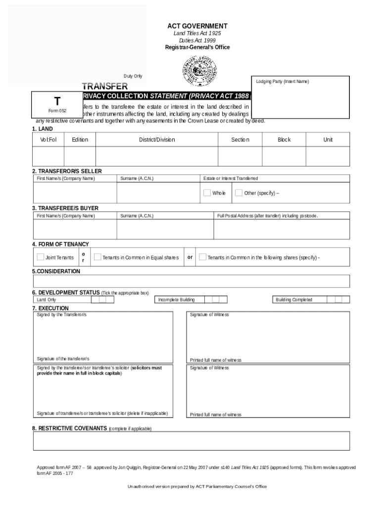 . Transfer Doc Template | pdfFiller