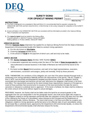 Oregon Motor Vehicle Inspection Bond - jetsurety.com - deq mt Doc ...