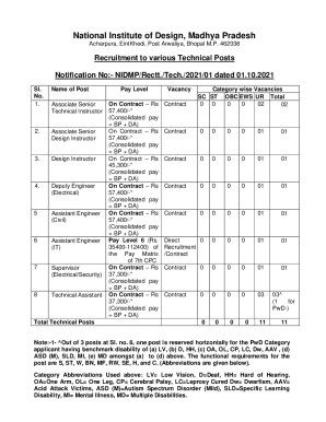 Fillable Online National Institute of Design, Madhya Pradesh - NID, MP ...