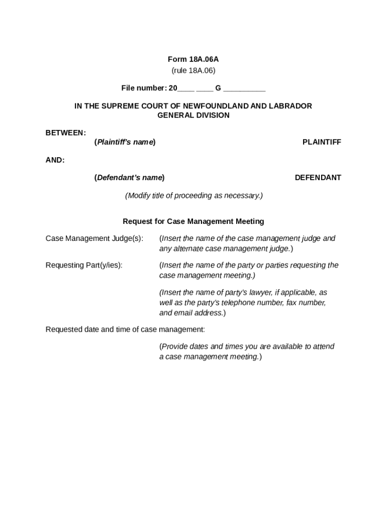 18A.06A (rule 18A.06) File number: 20G Doc Template | pdfFiller