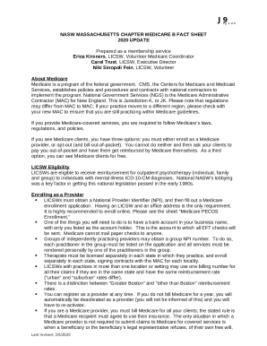 NASW MEDICARE B FACT SHEET Doc Template | pdfFiller