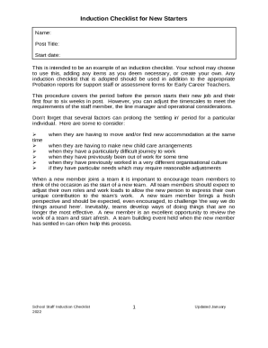 Induction Plan Template Doc Template | pdfFiller
