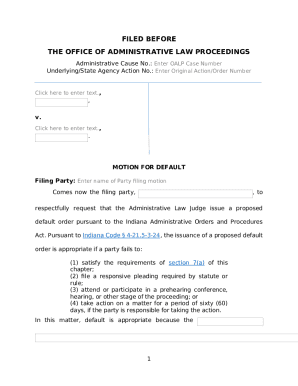 filed before the office of administrative law proceedings Doc Template | pdfFiller