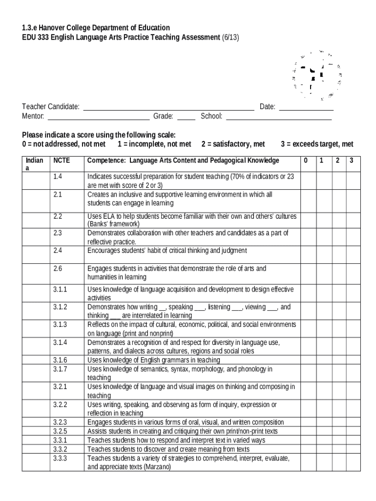Welcome to the Hanover College Education Preparation ... - education ...