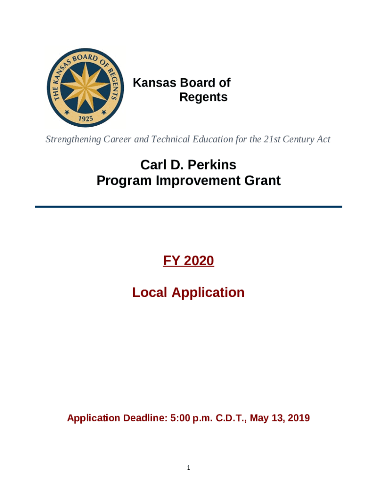 Carl D. Perkins Grant - Kansas State Department of Education Doc ...