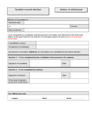 SLG Withdrawal Doc Template | pdfFiller