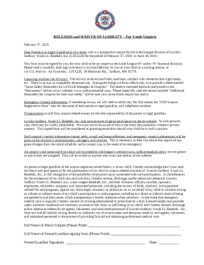 Minor Child And Liability Waivers: Can Parents Sign Kids ... Doc ...