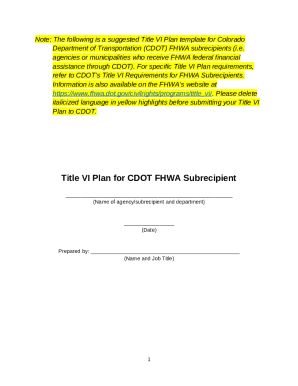 Title VI Plan Template - Colorado Department of Transportation Doc ...