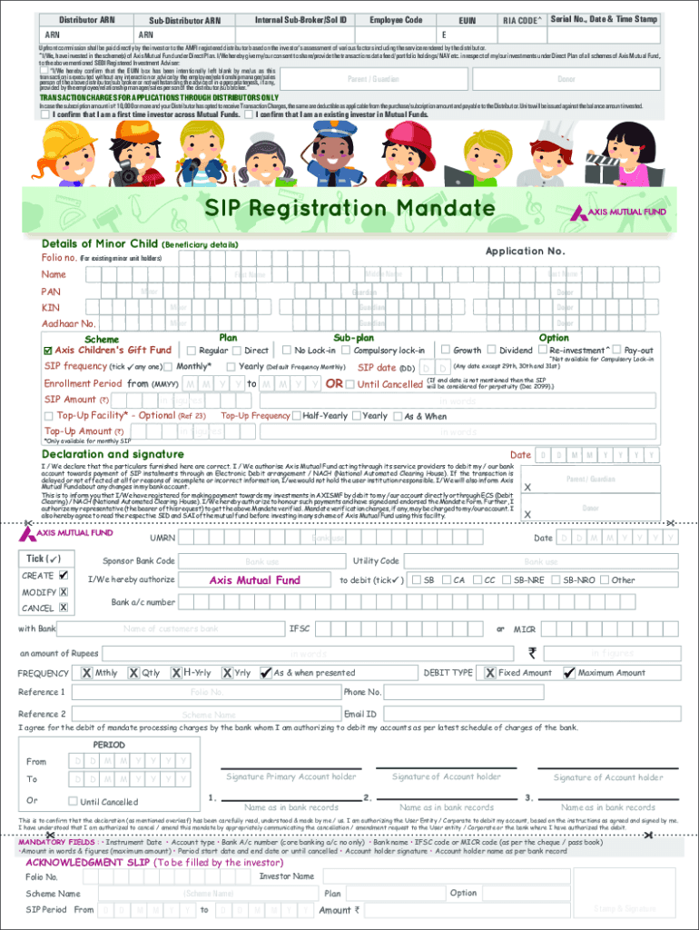 Fillable Online form 1 - for lump sum / sip investments Fax Email Print - pdfFiller