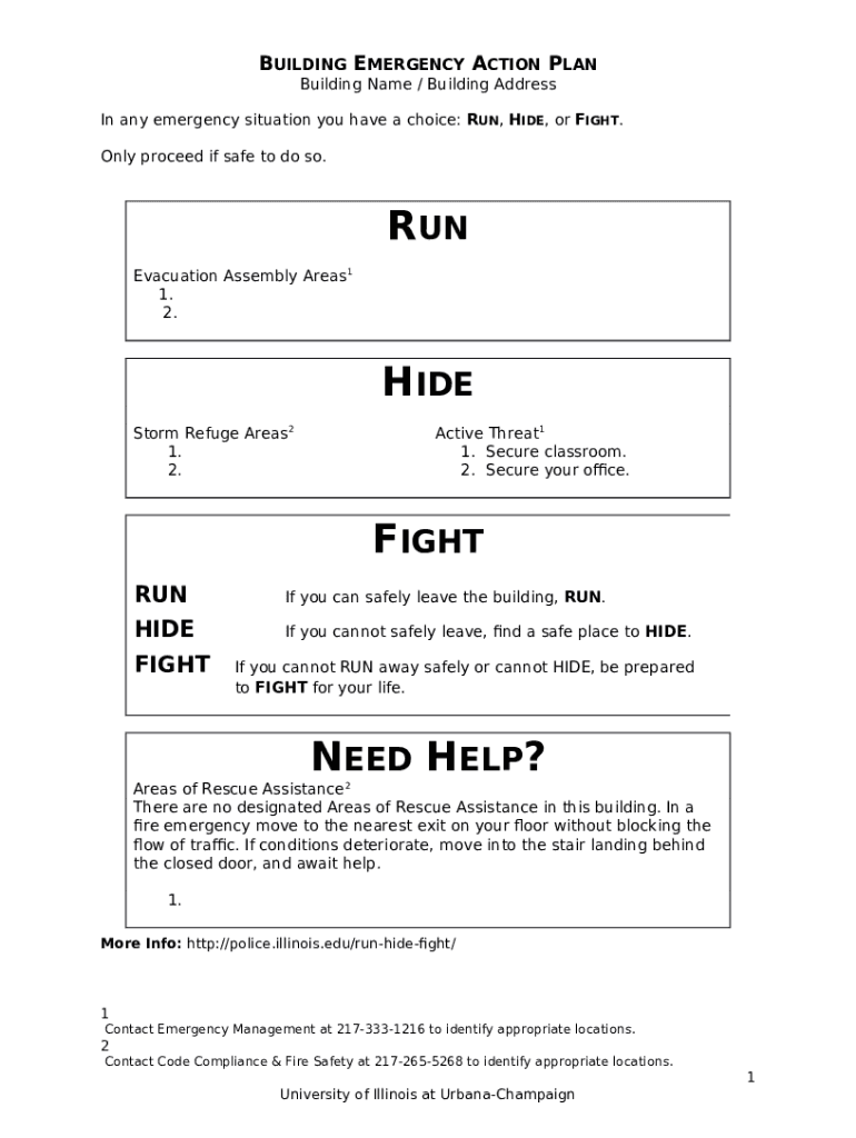 RUN HIDE FIGHT NEED HELP? - School of Chemical Sciences - police ...