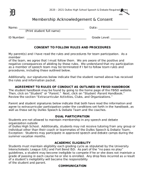 Membership Acknowledgement Doc Template | pdfFiller