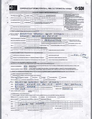 Fillable Online Sbi New Account Opening Form - Fill Online, Printable ...