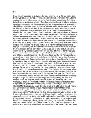 I was greatly surprised to find yours the only letter for me at Canton ...