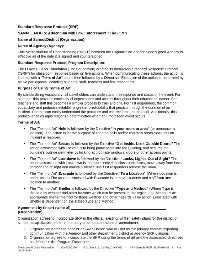 SRP-Sample-MOUOrganizationAgency-.docx Doc Template | pdfFiller