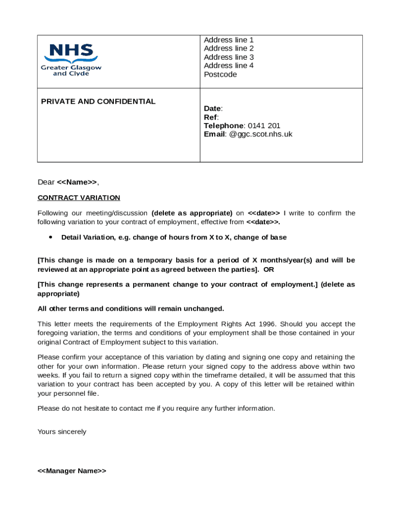 Occupational Health Service Contact Details - NHSGGC Doc Template ...