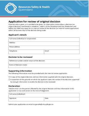 Fillable Online Form LA14 Internal Review of Original Decision ...