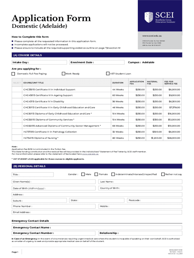 Fillable Online Application to Study Form Fax Email Print - pdfFiller
