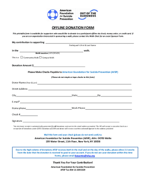Fillable Online Fillable Online offline donation form - Special Olympics Chicago Fax ... Fax ...
