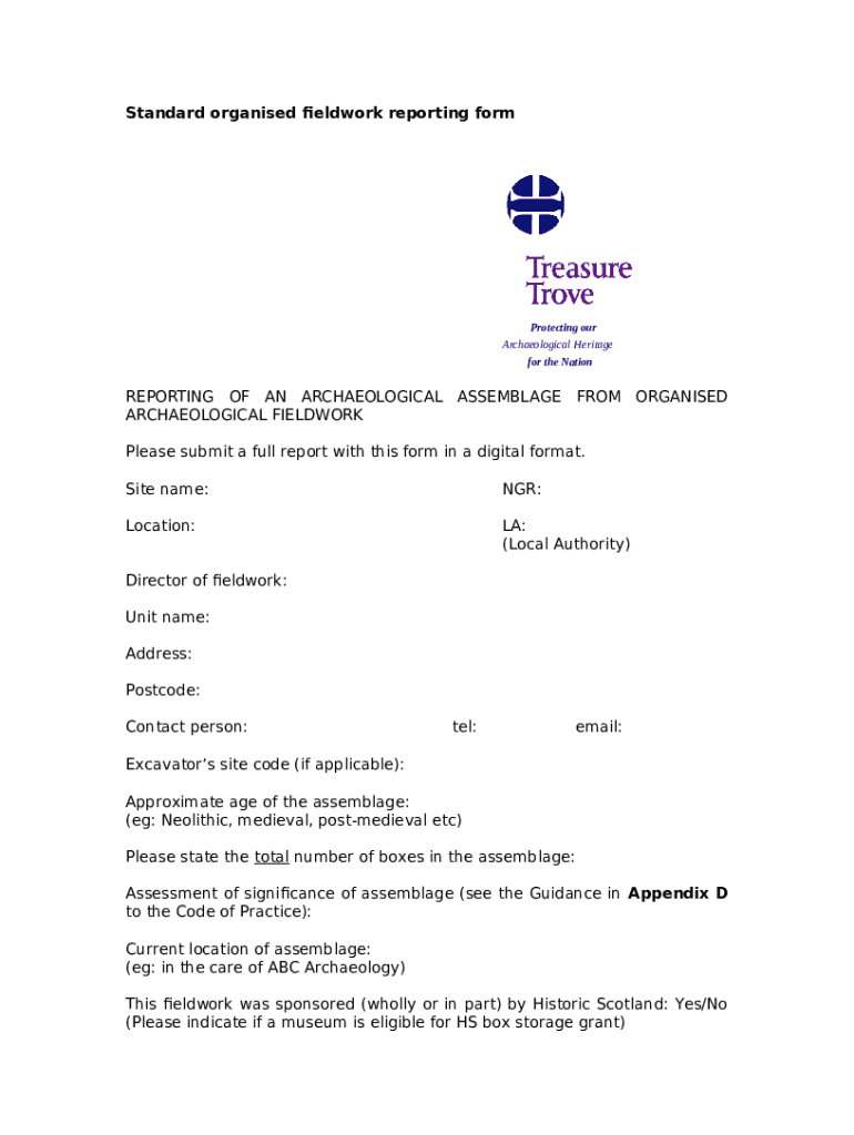 standard-organised-fieldwork-reporting-1.docx Doc Template | pdfFiller