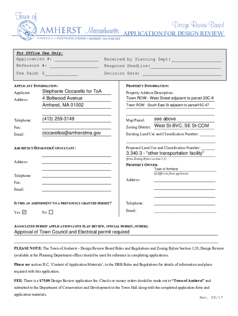 Fillable Online Design Review Board Application Form - City of ...
