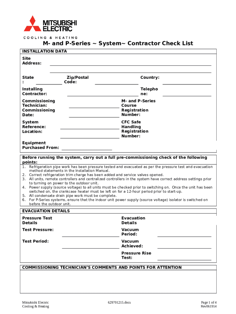 Contractor Checklist & Application - Eastern Eight CDC Doc Template ...