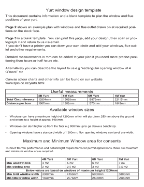 Fillable Online Yurt window design template Fax Email Print - pdfFiller