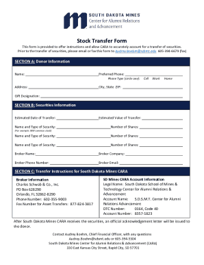 Fillable Online Stock Power Form For transferring shares, changing ...